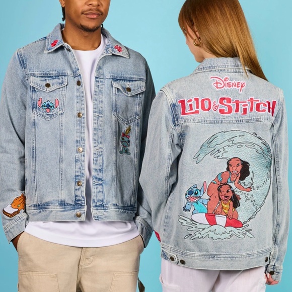 Disney | Jackets & Coats | Disney Lilo Stitch Denim Jacket | Poshmark